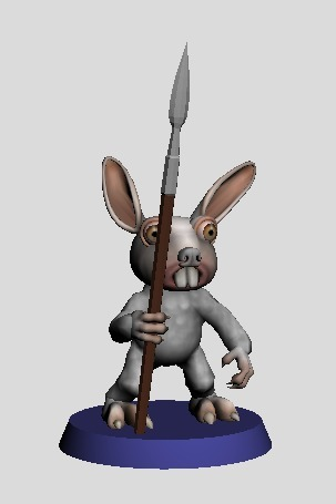 Free 3D file 28MM BUNNY BANDIT WITH SPEAR 1・3D printable model to ...