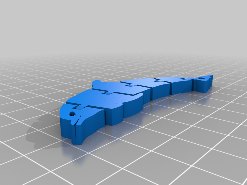 Free 3D file key chain Dolphin articulated・3D printer design to ...