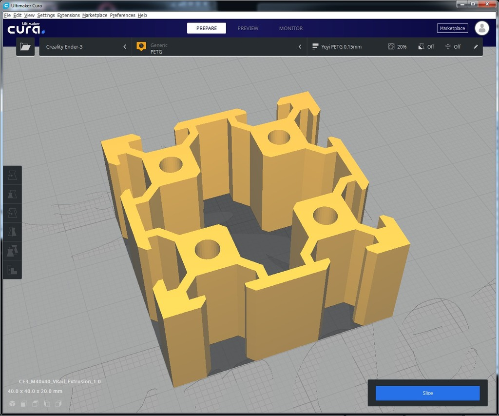 Free 3D file M40x40 V-Rail model for Ender 3・Design to download and 3D ...