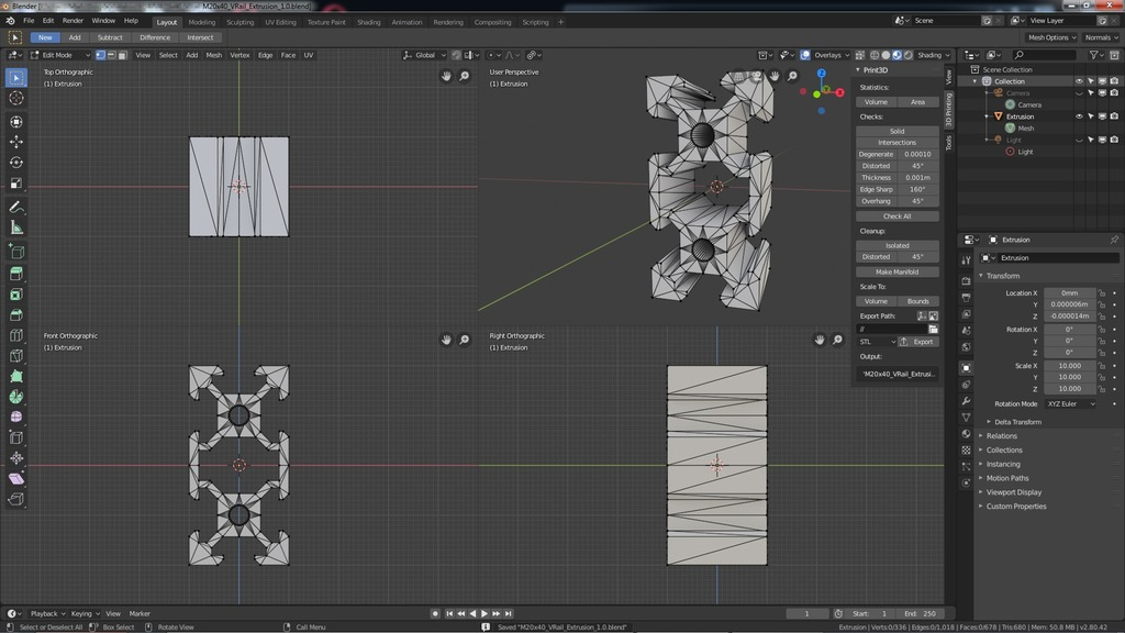 Free 3D file M20x40 V-Rail model for Ender 3・3D printable design to ...