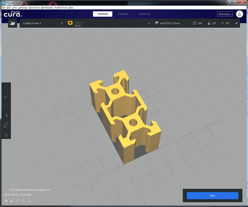 Free 3D file M20x40 V-Rail model for Ender 3・3D printable design to ...