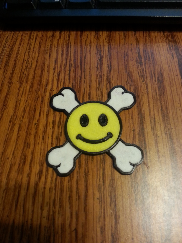 Free 3D file smiley crossbones・3D print model to download・Cults
