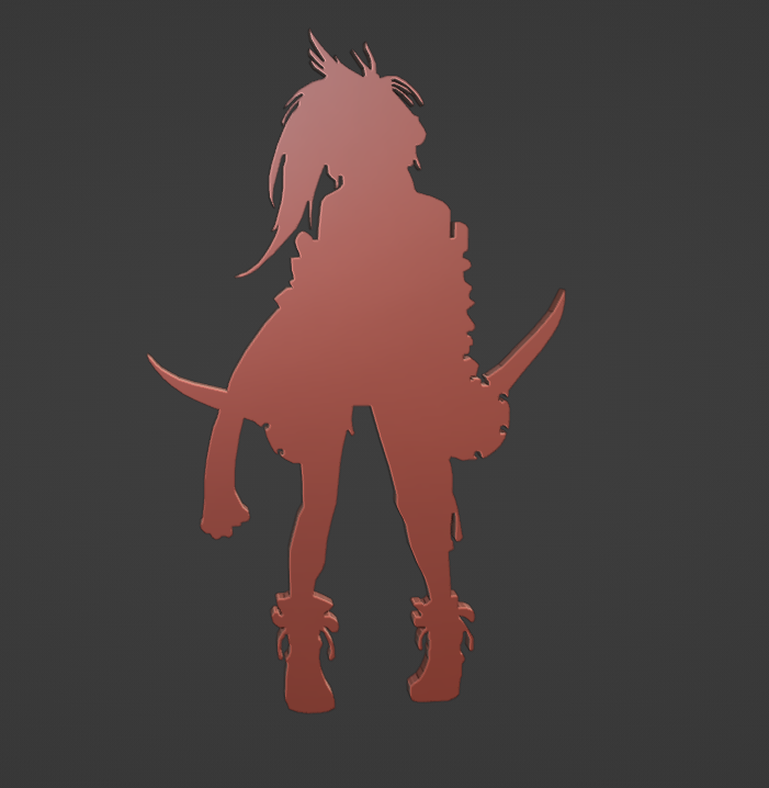 Fichier 3D gratuit Silhouette Rikku Final Fantasy X2・Plan imprimable en ...