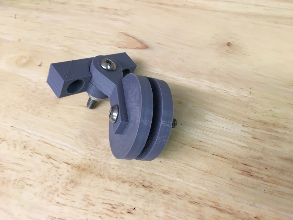 Free 3D file 1/16" Wire Pulley Block with Bearing Wall Mount and Pivot ...