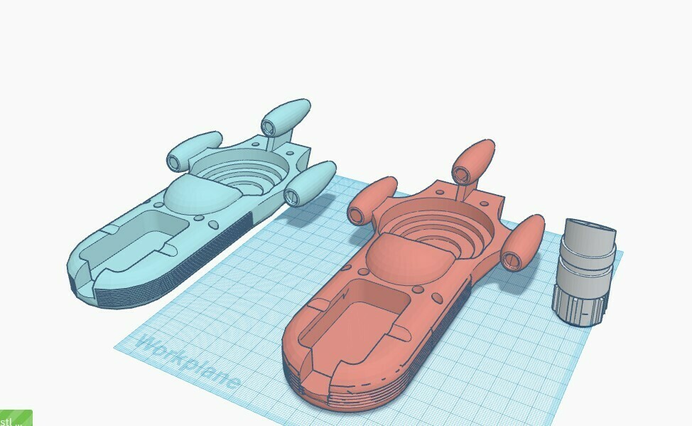 Free 3D file X-34 Landspeeder 420 smoking Tray 🚬・3D printer design to ...