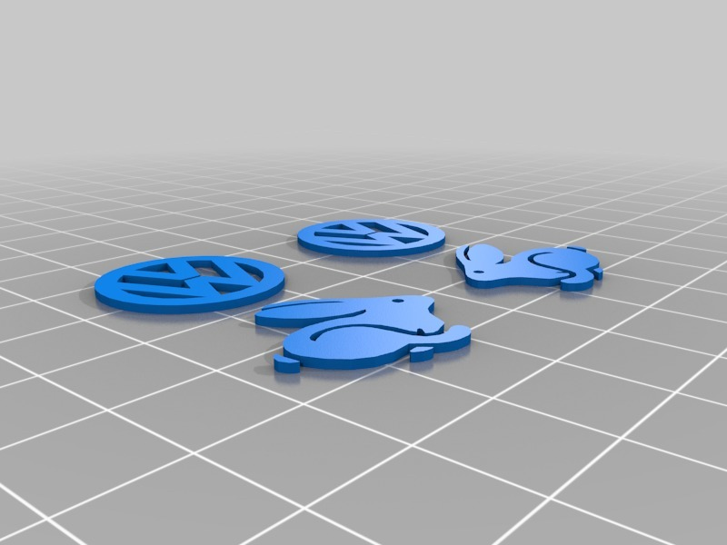 Free STL file VW Rabbit_keychain・3D print model to download・Cults