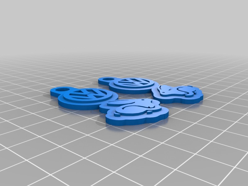 Free STL file VW Rabbit_keychain・3D print model to download・Cults