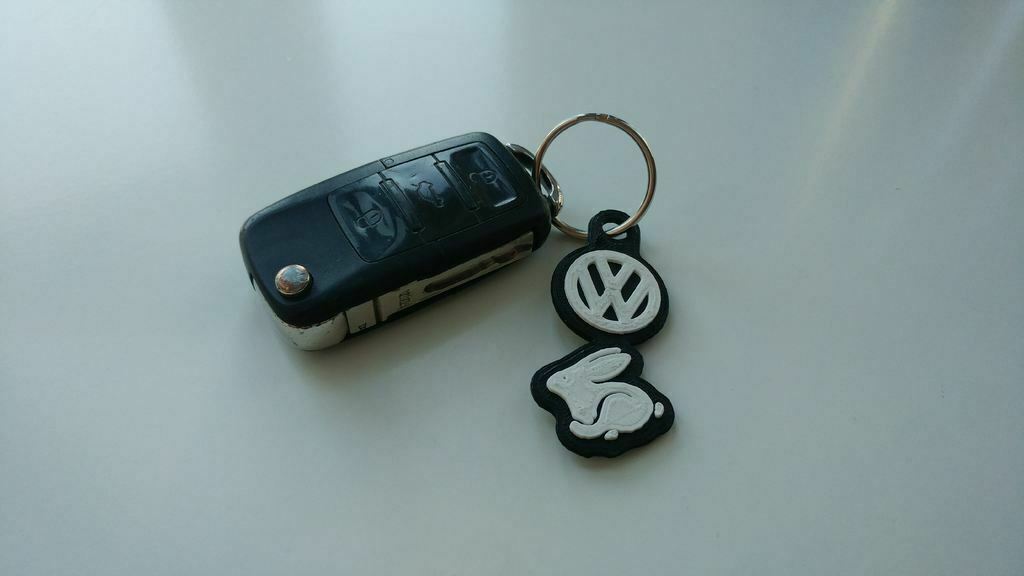 Free STL file VW Rabbit_keychain・3D print model to download・Cults