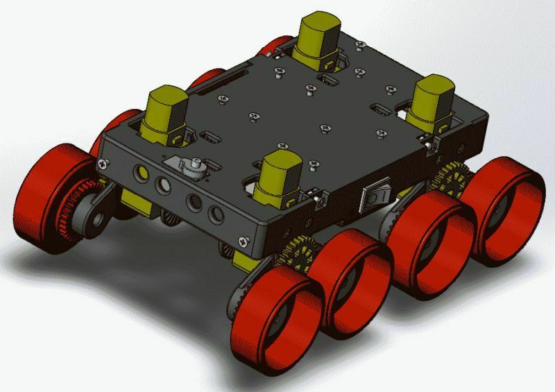 Free 3D file Self-propelled eight-wheeled platform with remote control ...