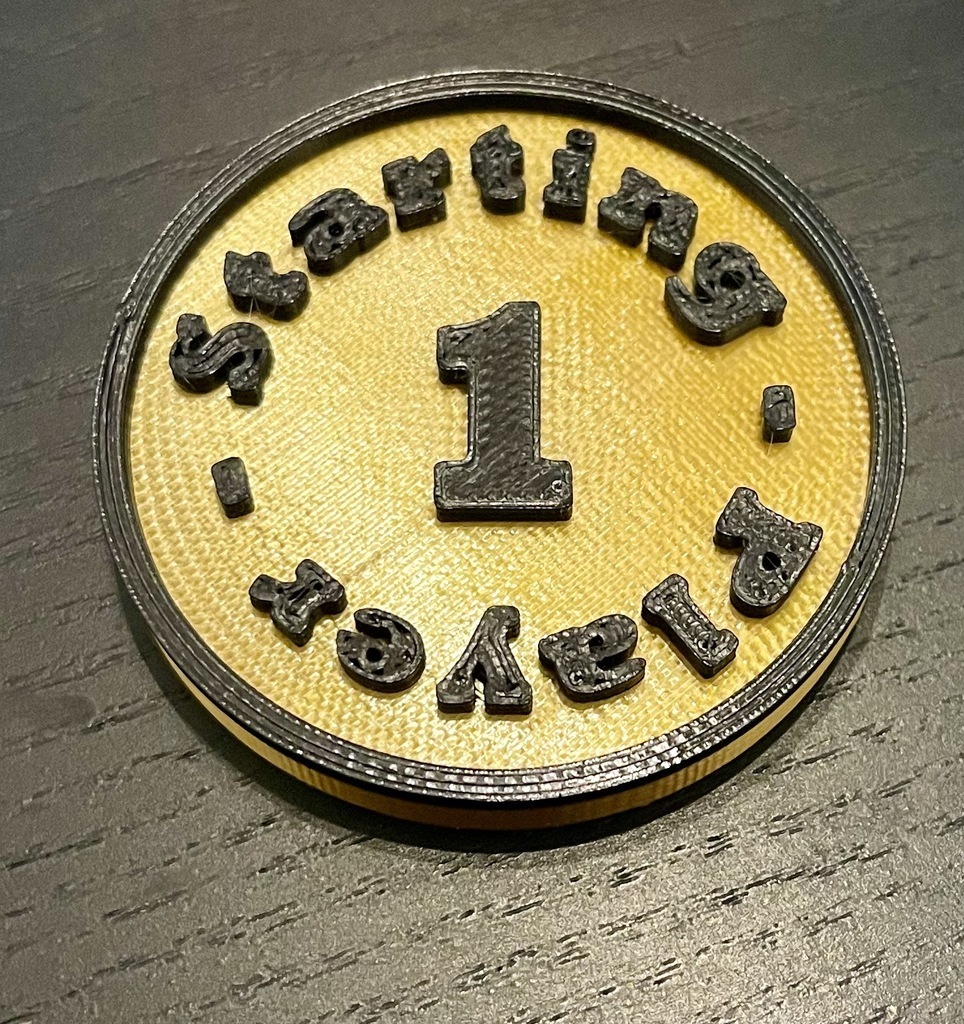 Free 3D file Starting or start player coin token・3D printable object to ...