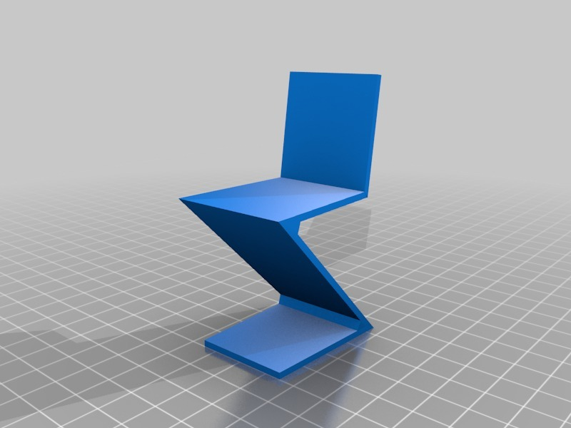 Free 3D file Design Chair - ZigZag・3D printing design to download・Cults