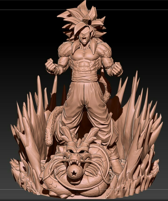 3D file Dragon Ball GT / Goku SS4・3D printer design to download・Cults