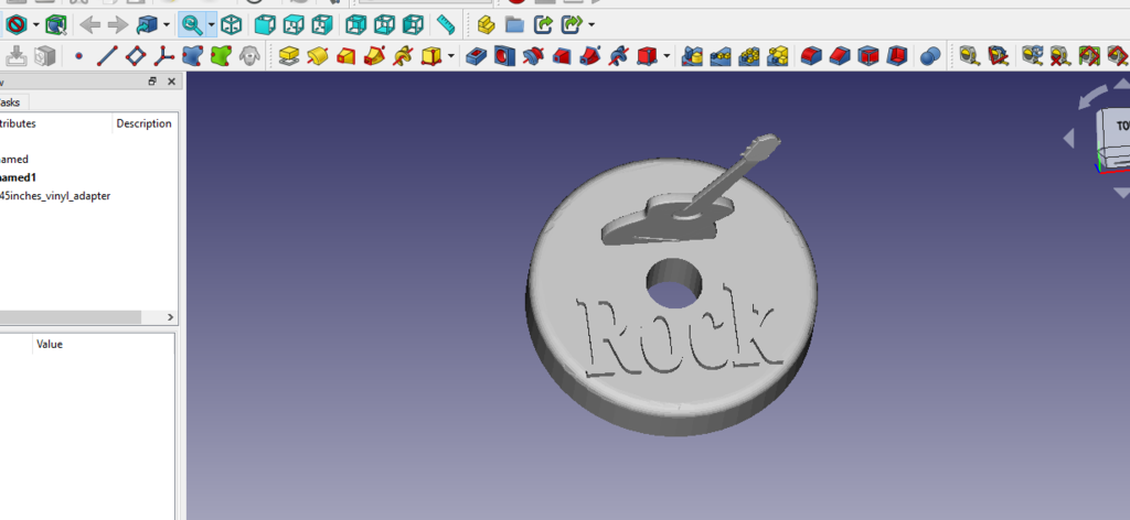 Free 3D file 45" rock vinyl adapter・3D printable model to download・Cults