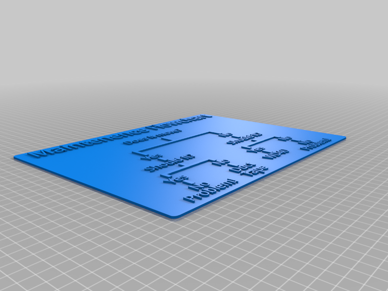Free 3D file Maintenence Flowchart meme・3D printing idea to download・Cults
