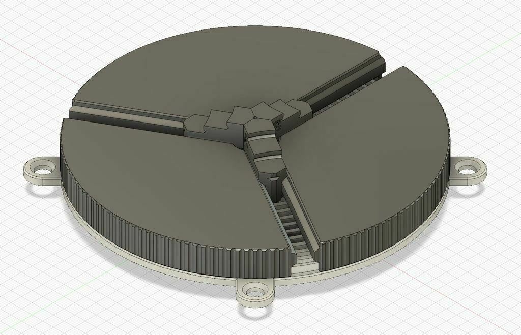 Free 3D file Revopoint Dual-Axis Turntable 130mm Three Jaw Chuck mdkendall remix | three jaw ...