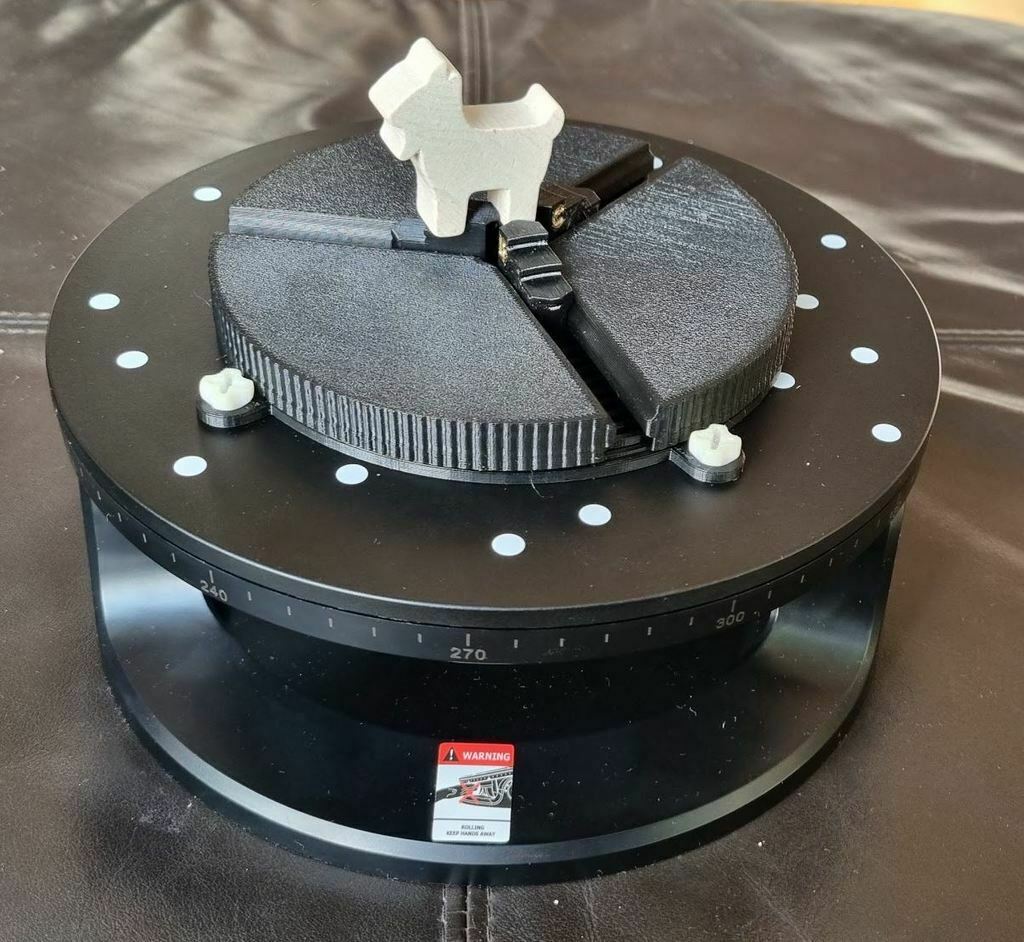 Free 3D file Revopoint Dual-Axis Turntable 130mm Three Jaw Chuck mdkendall remix | three jaw ...