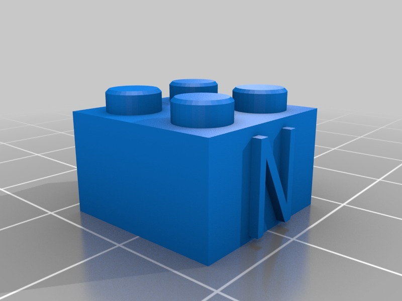Free 3D file Lego Block with N・3D print model to download・Cults