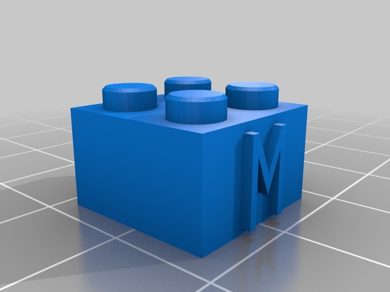 Free 3D file Lego Block with M・3D printable design to download・Cults