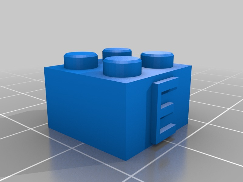 Archivo 3D gratuito Bloque Lego con E・Objeto para descargar e imprimir ...