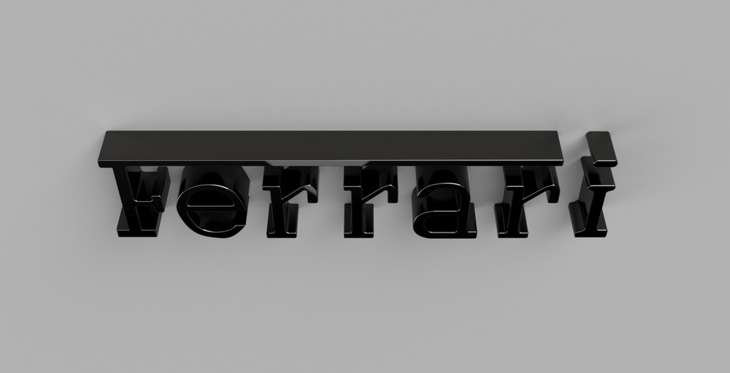 Free 3D file Ferrari name・3D printing template to download・Cults