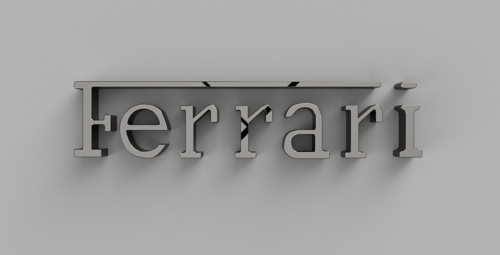 Free 3D file Ferrari name・3D printing template to download・Cults