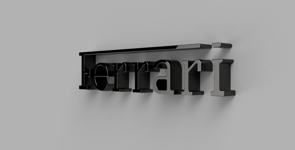 Free 3D file Ferrari name・3D printing template to download・Cults