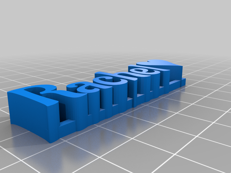 Free 3D file Rachel Nameplate・3D print design to download・Cults