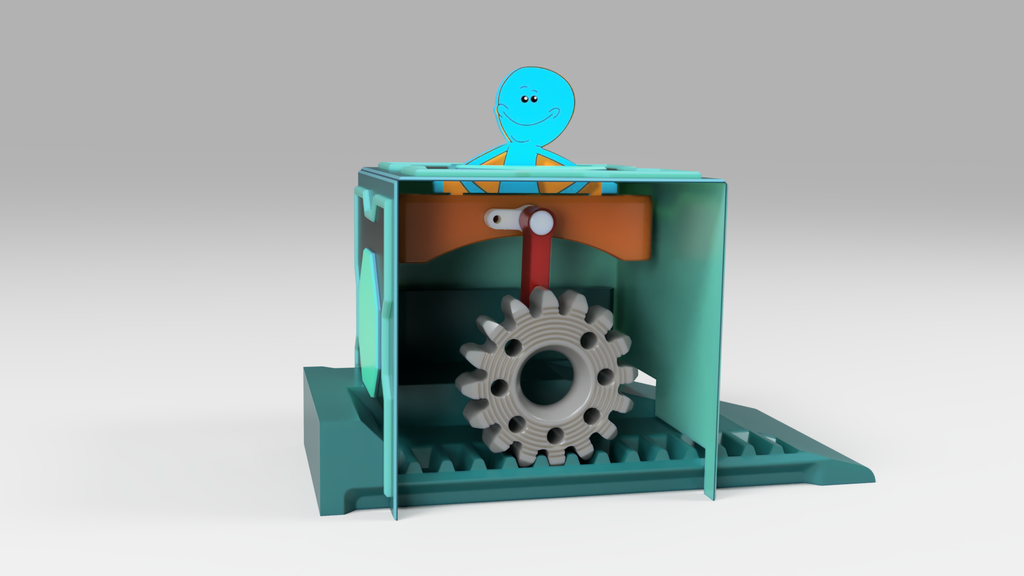 Archivo 3D gratis Mr. Meeseeks Box Tope de Puerta - Popup ...