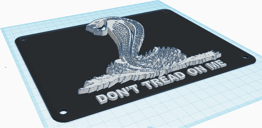 Free 3D file Don't Tread On Me - Cobra Edition - License Plate・3D ...