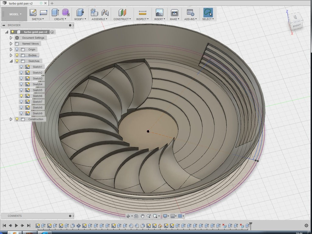 Free 3D file turbo gold pan 19cm 🧞‍♂️・3D print object to download・Cults