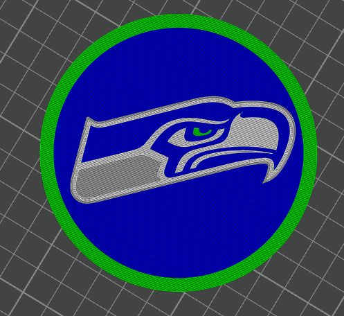 Fichier 3D gratuit Dessous de verre des Seahawks・Design à télécharger ...