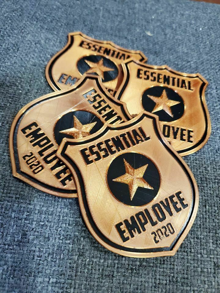 Free 3D file Essential Employee badge・3D printer model to download・Cults
