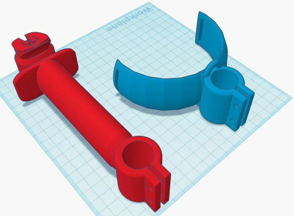 Archivo 3D gratis Deus 22mm Round Shaft Handle & Cuff・Modelo para ...