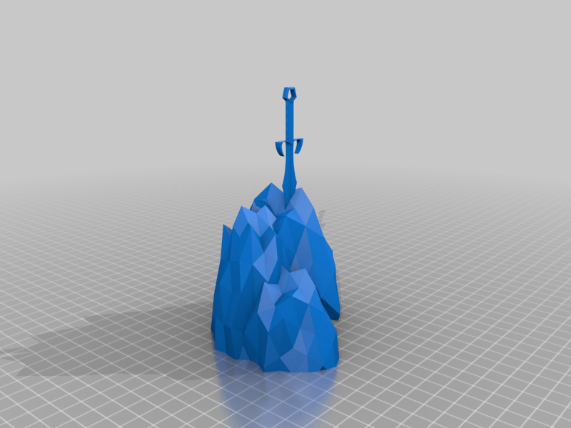 Free 3D file sword in a stone・3D print model to download・Cults