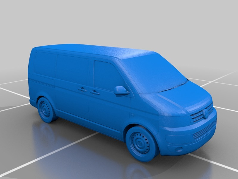 Fichier 3D gratuit Volkswagen Transporter 5・Plan imprimable en 3D à ...