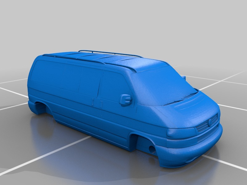 Fichier 3D gratuit Volkswagen Transporter 4・Plan pour imprimante 3D à ...