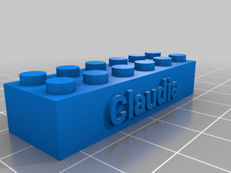 Free 3D file LEGO compatible Text Bricks Claudia・3D printer design to ...