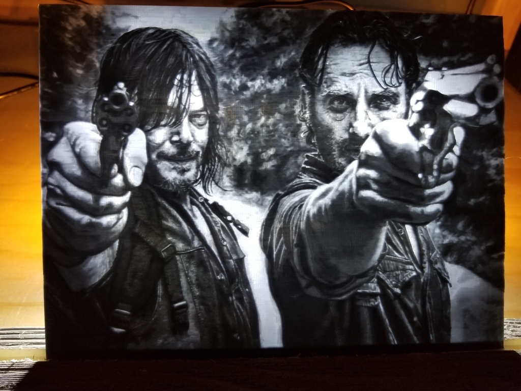 Fichier 3D gratuit Lithophane Walking Dead・Plan à télécharger et à ...