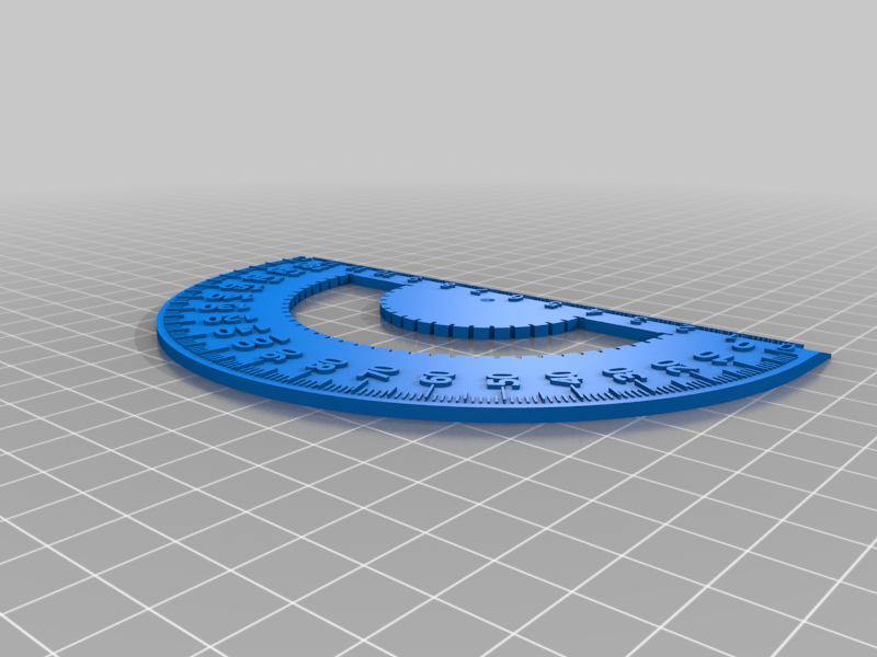 Free 3D file Protractor Metric - larger digits 📏・3D printing design to ...