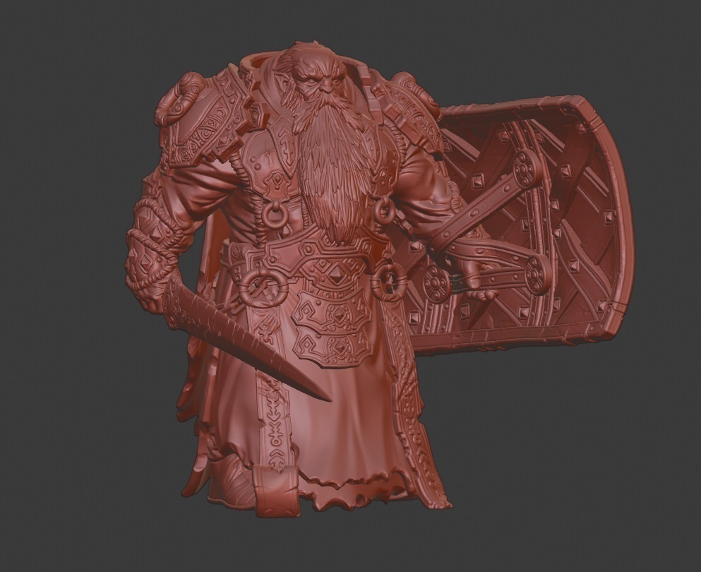 Free STL file Dwarf with Sword 32 mm PRESUP・3D printing idea to ...