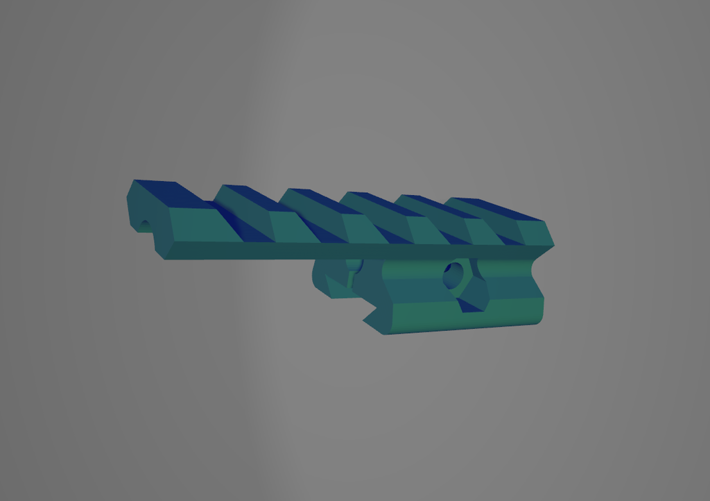 Free 3D file 11mm rail to picatinny 👽・3D printing design to download・Cults