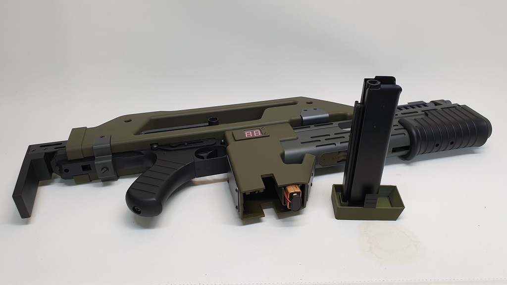 Free 3D file Snow Wolf M41A Pulse Rifle Magazine Baseplate 🌨️・3D ...