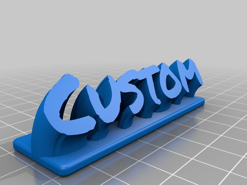 Бесплатный 3D файл Custom Sweeping Name Plate remix・3D-печатная модель ...