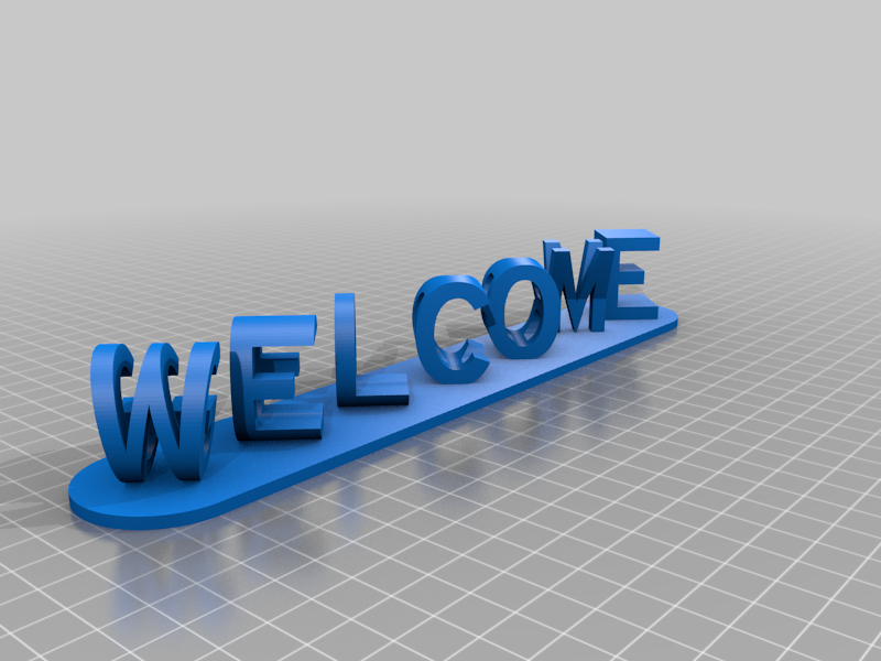 Free 3D file Welcome Goodbye - 3d text・Template to download and 3D ...