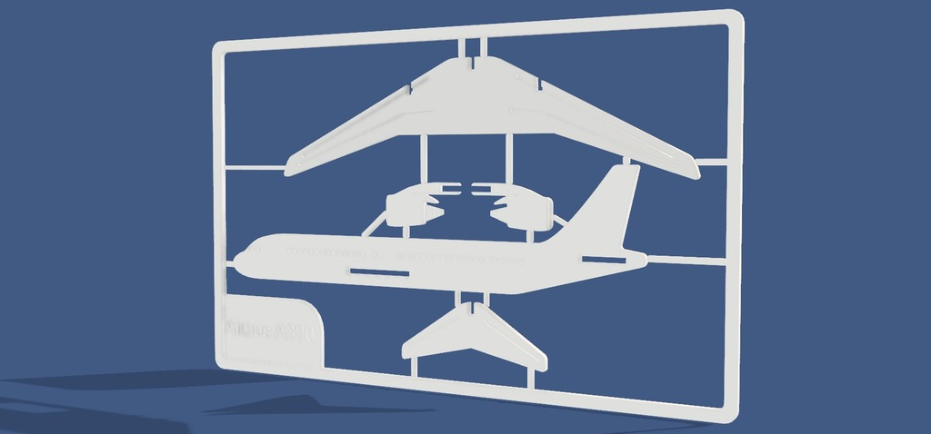 Free 3D file Airbus A320 Model Airplane Flat Card・Template to download ...