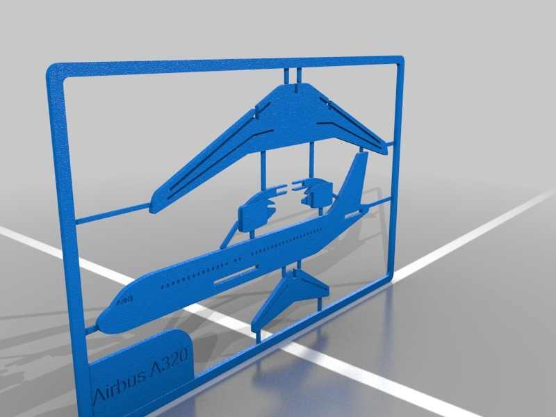 Fichier 3D gratuit Modèle réduit d'avion Airbus A320 Carte plate・Objet ...