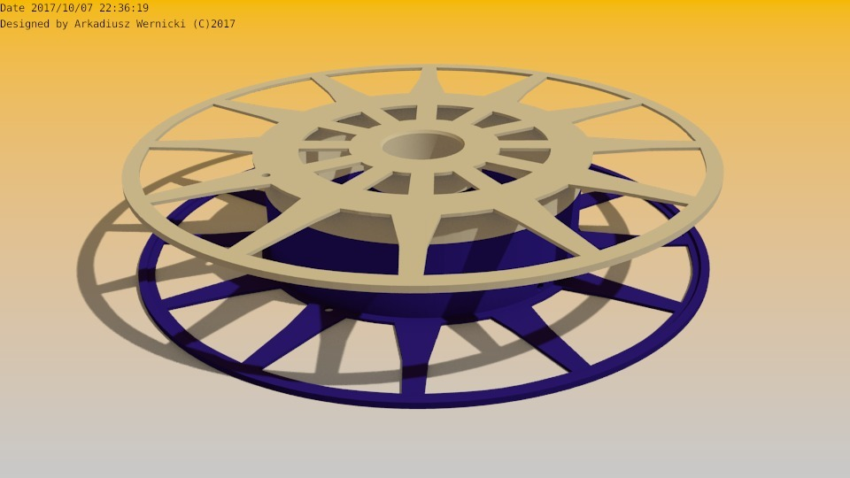 3D file Spool (dia 180mm) for filament・3D print design to download・Cults