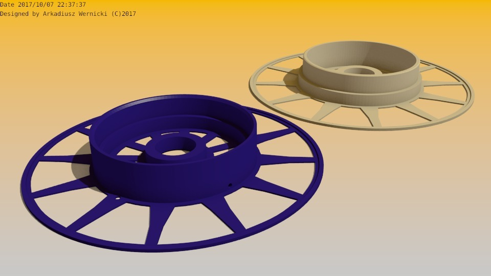 3D file Spool (dia 180mm) for filament・3D print design to download・Cults