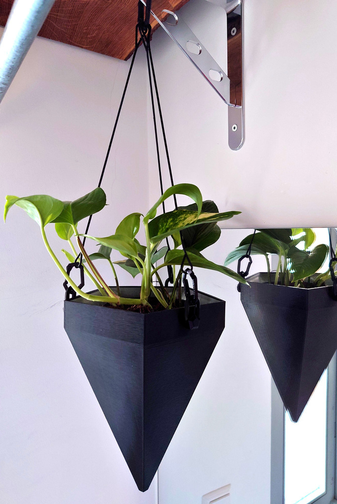 Free 3D file hanging flower pot 5 square 💐・3D printing template to ...