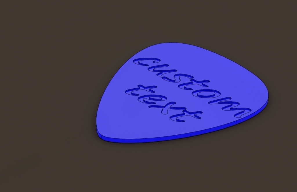 Free STL file Simple Guitar Pick 🎸・3D printing model to download・Cults